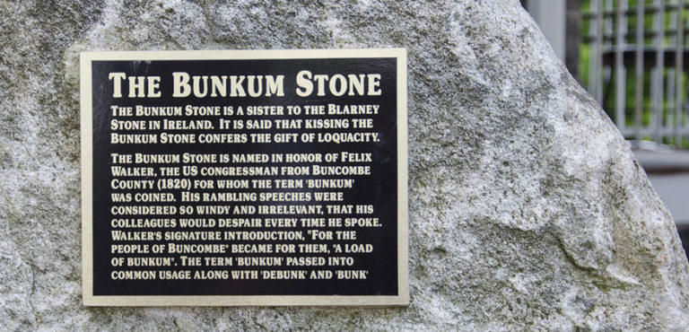 Visit the Famous Downtown Asheville Landemark the Bunkum Stone